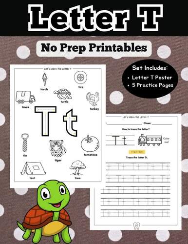 Letter T No Prep Printable / Letters Worksheets / Alphabet Activity ...