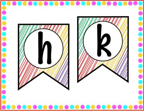 Printable Colorful Classroom Bunting Banners, Editable Classroom Bunting