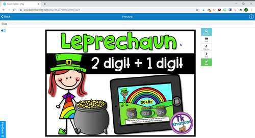 2 Digit Plus 1 Digit Addition St. Patrick's Day Boom Cards by Rogan's ...