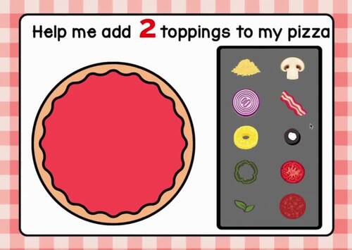 Build a Pizza | Counting Toppings 1–20 | Boom Cards by Lev to Learn
