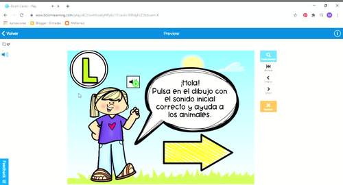 BOOM CARDS Letra L | Sonidos iniciales del alfabeto | Alphabet in Spanish