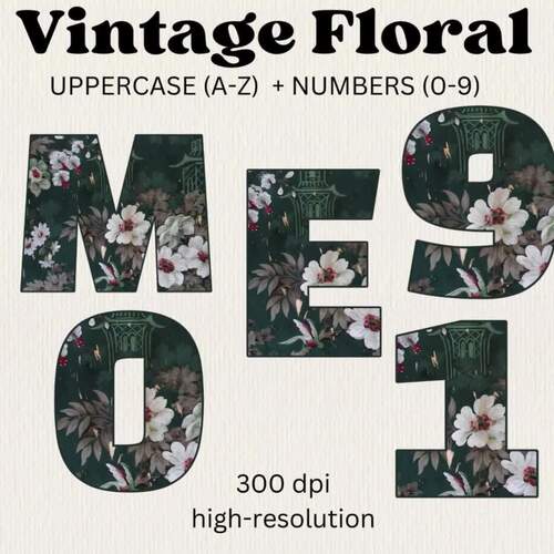 Alphabet Letters Classroom Decor Bulletin Board Letters and Numbers Floral