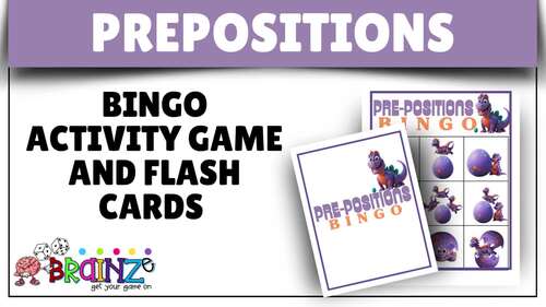 Prepositions Bingo Game | Flashcards & Grammar Activity for Language ...