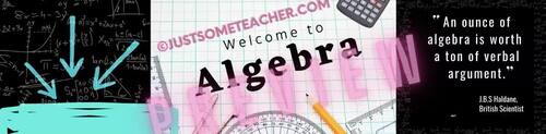 Welcome to Algebra - Google Classroom Banner Header - ANIMATED! | TPT