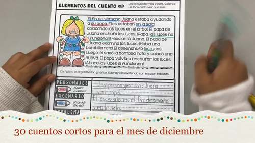 December Reading Comprehension Passages In Spanish Print and Digital