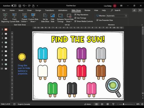Digital Hide & Seek | Find the Sun | Letters Numbers Shapes Colors