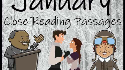 January Close Reading Comprehension Passages | 5th Grade & 6th Grade