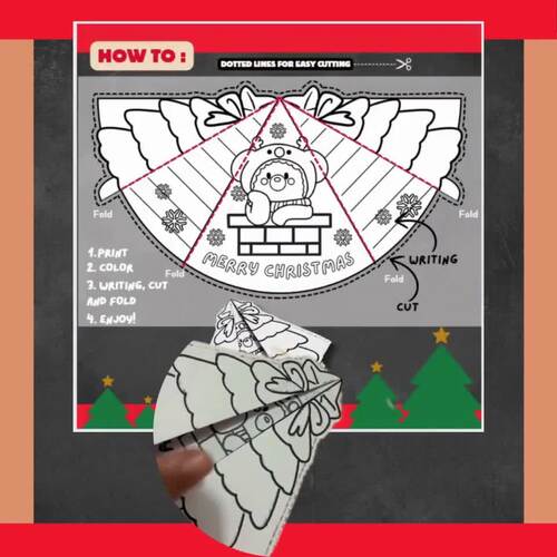 Christmas Craft: Foldable Christmas Tree Activity with Personal Message ...