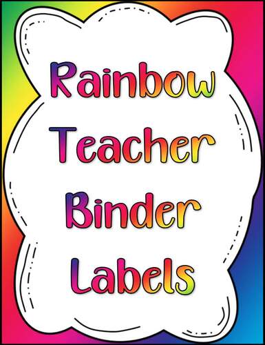 Rainbow Teacher Binder *Editable* by Cindy's Treasures | TPT