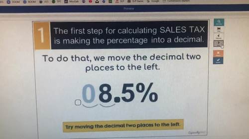 Calculating Sales Tax - BOOM CARDS - Interactive Lesson by Special and Kind