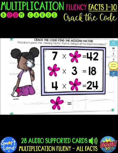 Multiplication Fluency All Facts | Crack the Code by Smart Land Printables