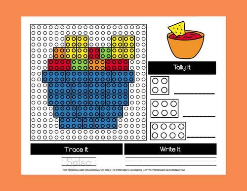 Cinco de Mayo Building Block Mats by Printables 4 Learning | TPT