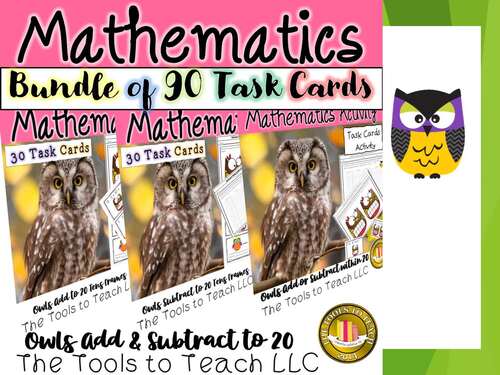 Bundle Autumn Owls 90 Add and Subtract to 20 Tens Frames Grade 2 Unit