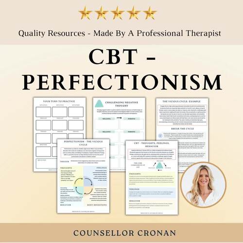 CBT Perfectionism Worksheets. Break The Cycle. Anxiety Relief. ADHD ...