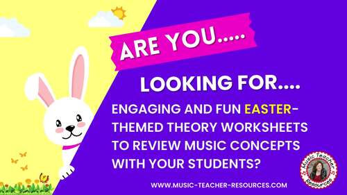 Easter Music Lessons Activities - Theory Worksheets - Middle School Music