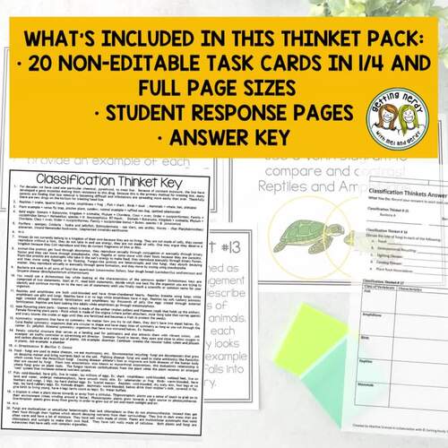 Classification & Taxonomy - Inquiry Task Cards | TPT