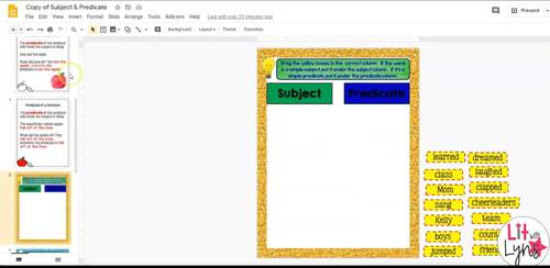 Digital Subject & Predicate Activities | Digital & Printable by Lit ...