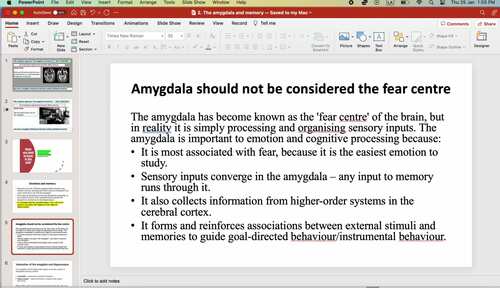 IB Pscychology: The amygdala & memory by Engaging Science for all