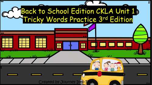 CKLA First Grade Unit 1 Skills Tricky Word Digital Activity 3rd Edition