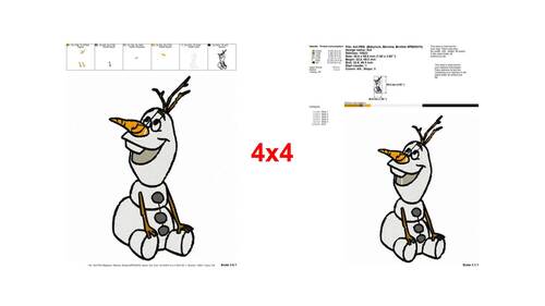 Happy Olaf Snowman Frozen Character embroidery designs for winter fun ...