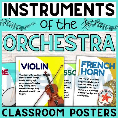 Instruments of the Orchestra Posters | Music Classroom Decor Bulletin ...