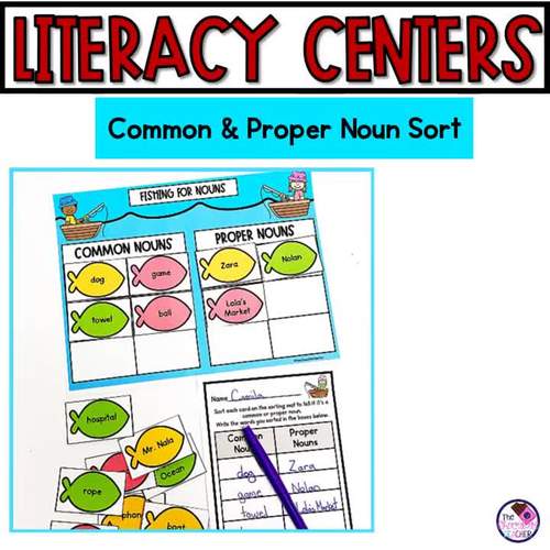 First Grade Literacy Centers - Grammar Activities - Phonics Sort