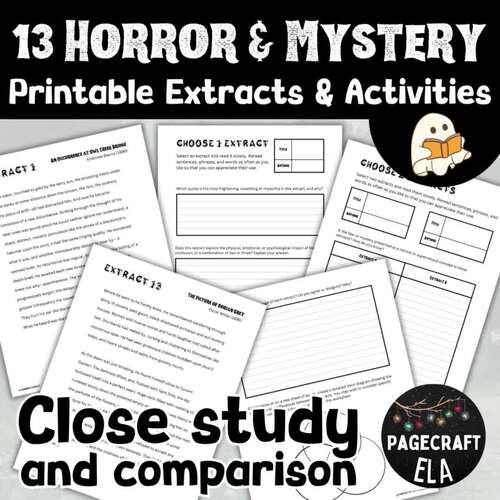Reading Comprehension | Mystery & Horror Genre | Extract Booklet ...