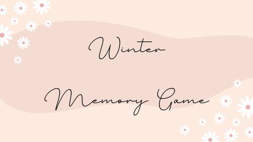 Winter Memory Matching Game | Holiday Classroom & Focus Activity, SEL