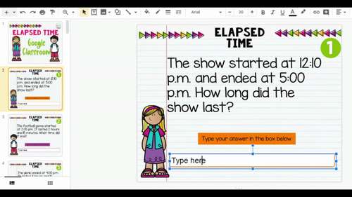 Elapsed Time for Google Classroom DISTANCE LEARNING by Loving Math