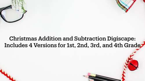 Christmas Mini Escape Room Differentiated Addition and Subtraction by ...