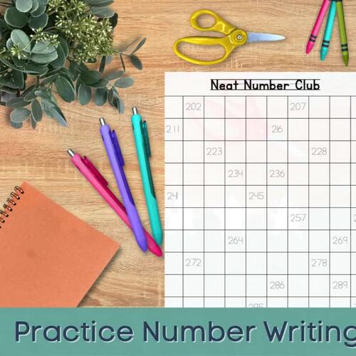 Math Handwriting Number Writing Practice to 1000 for Place Value ...