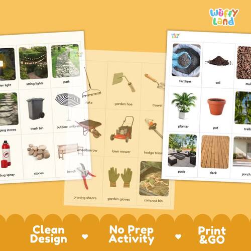 Backyard Vocabulary Flashcards | Real Photo Object Cards | ESL ELL ...