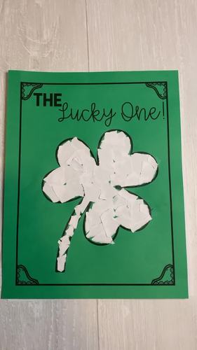 Saint Patrick's Day SIMPLE Shamrock Craft {Lucky One Art & Fine Motor}