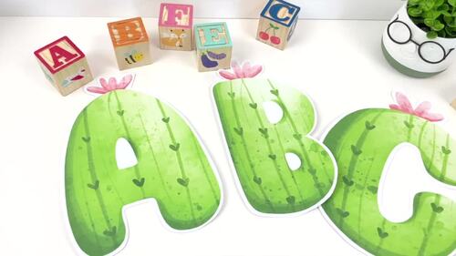 Cactus Letters & Numbers for Bulletin Board & Classroom Decor by ...