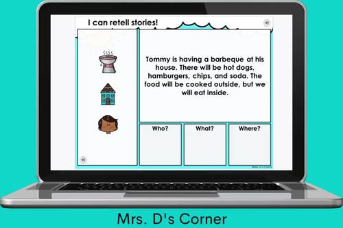 Summer Retelling Digital Activity | Distance Learning by Mrs Ds Corner