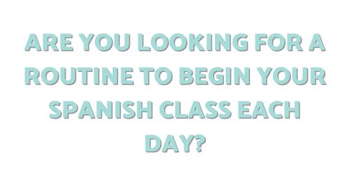 Start of Spanish Class Google Form Check in for Distance Learning