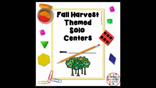 Harvest Themed Solo Math And Literacy Socially Distanced Kindergarten ...