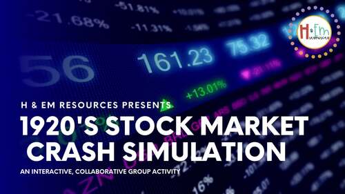 Stock Market Crash Activity │PowerPoint Simulation │Collaborative Game │1920s