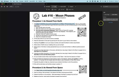 Moon Phase Lab (VR Option) by AzarScience | TPT