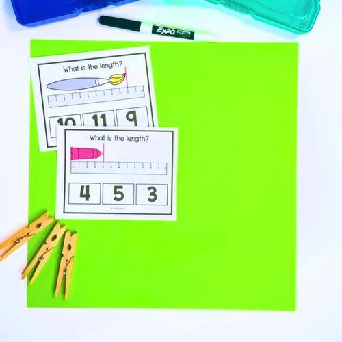 Measuring Length Ruler Math Centers Task Cards IEP Goal Work Special ...