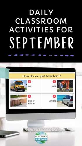 September Interactive Digital Games for Morning Meeting and Brain Breaks