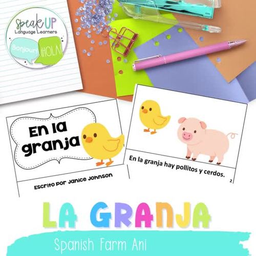Animales de la granja | Spanish Farm Animals Reader Print & Boom Cards ...