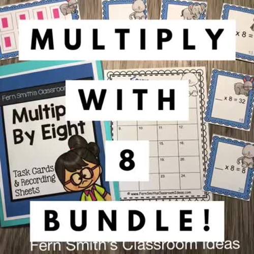 Multiply With 8 Color By Number and Task Card Bundle | TPT