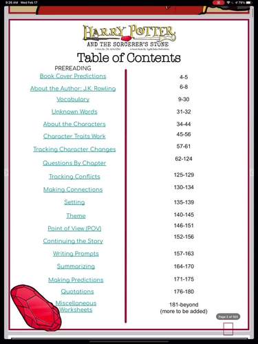 Harry Potter and the Sorcerer's Stone Digital Novel Study by AppleCheeks