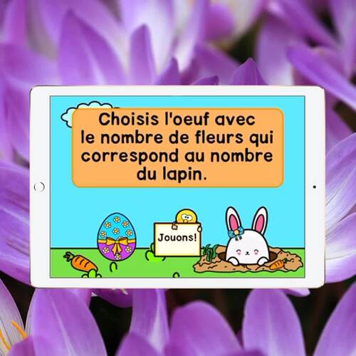 Cherche les nombres de 0 à 10 | Le lapin de Pâques | French Boom cards