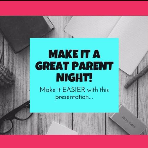 Back to School Parent Night EDITABLE Presentation *School Theme*