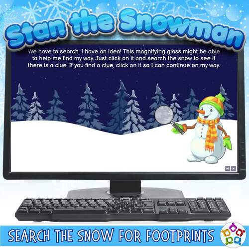 Winter Digital Escape Room - Stan the Snowman INTERACTIVE Teamwork Game