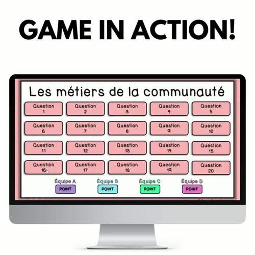 FRENCH VOCABULARY COMMUNITY HELPER | Digital Game | Les métiers Vocabulaire
