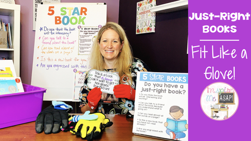Just-Right Books Fit Like a Glove! by Inspire Me ASAP | TPT