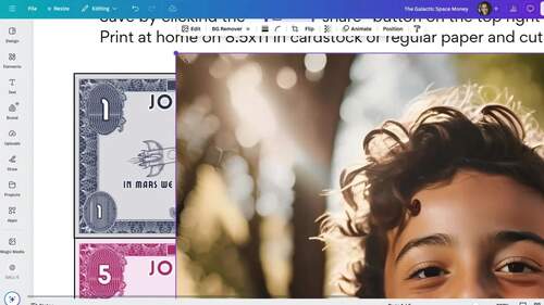 Editable Space-Themed Classroom Money – Printable Reward System- Canva ...